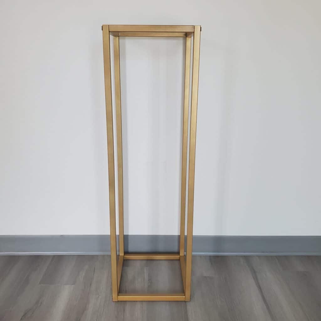 Classic Gold Hollow Stand 30x30x100cm | Calgary Event Wholesale Wedding ...