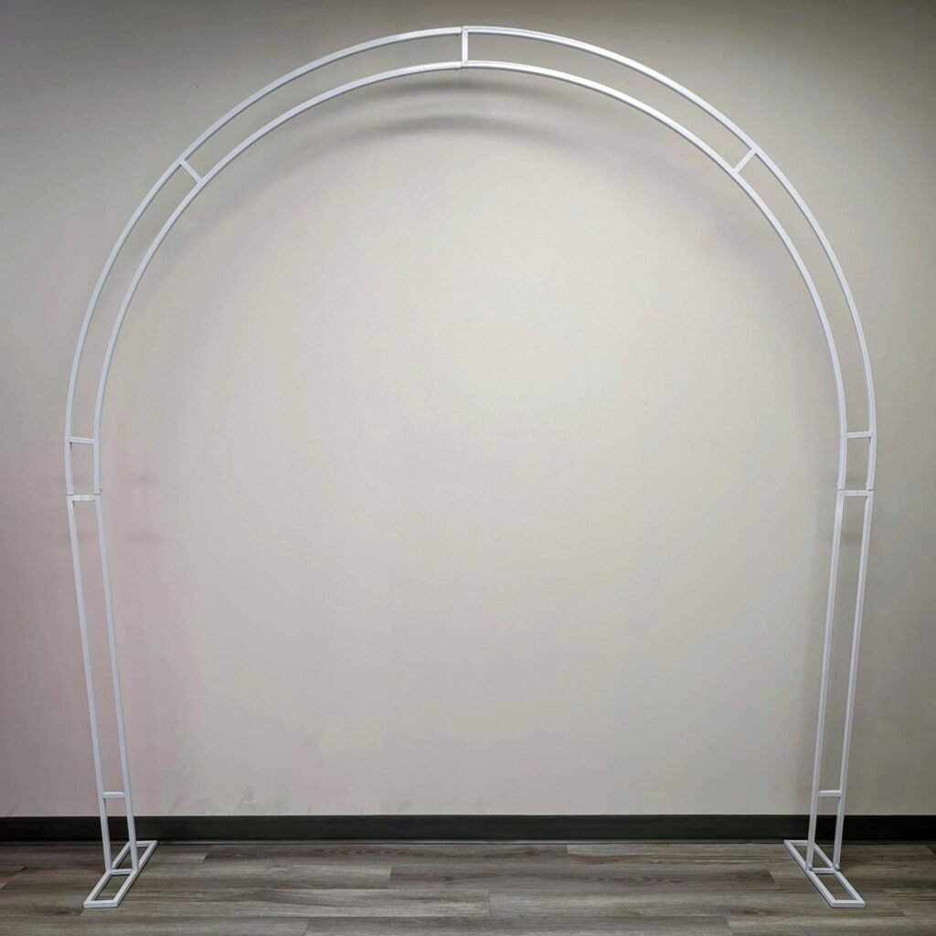 White Curved Garland Arch 2.4x2.1m | Calgary Event Wholesale Wedding ...