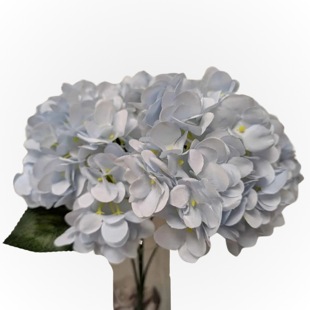 5 Head Small Petal Light Blue Hydrangea Bunch | Calgary Event Wholesale ...