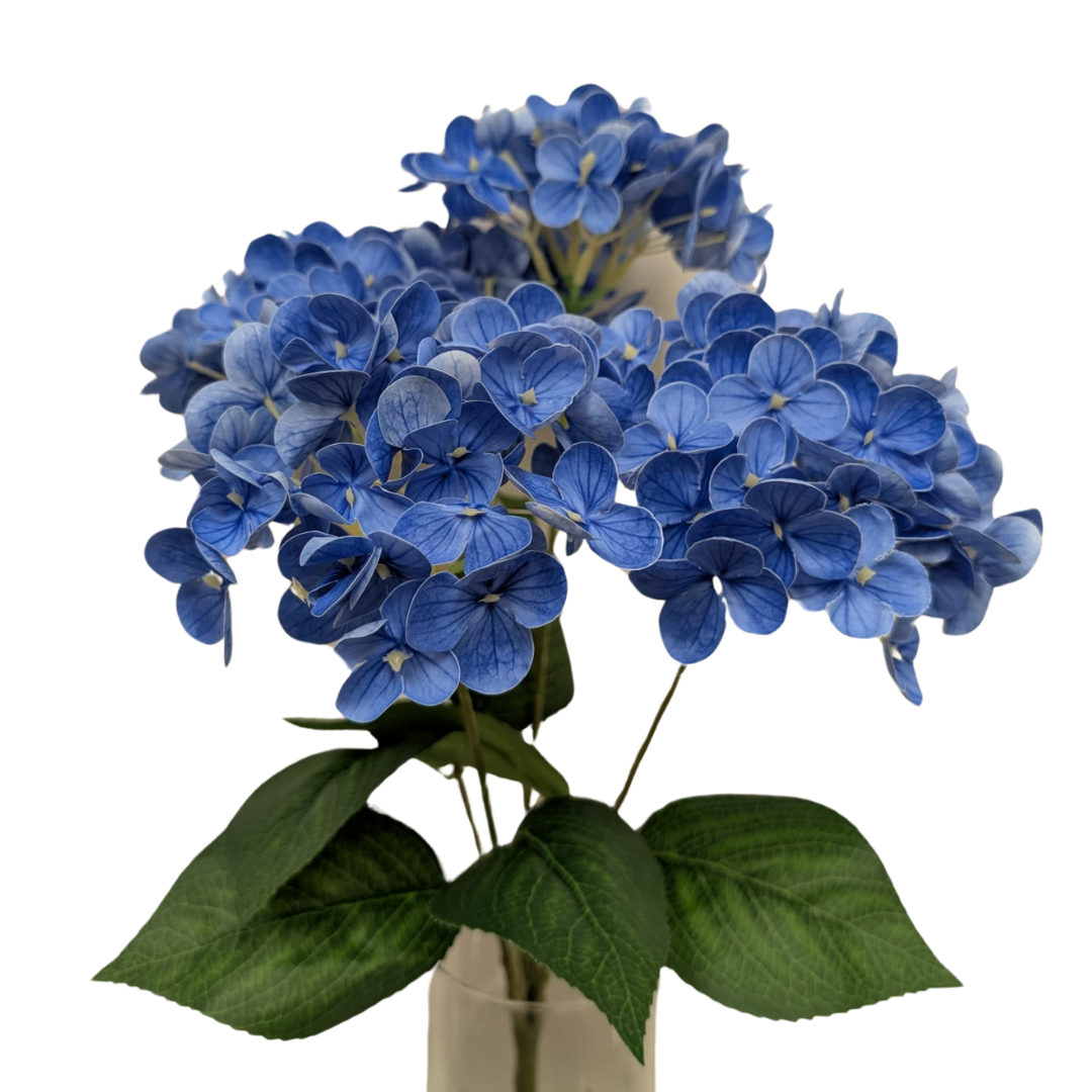 47cm 5 Head Dark Blue Real Feel Hydrangea Bunch | Calgary Event ...