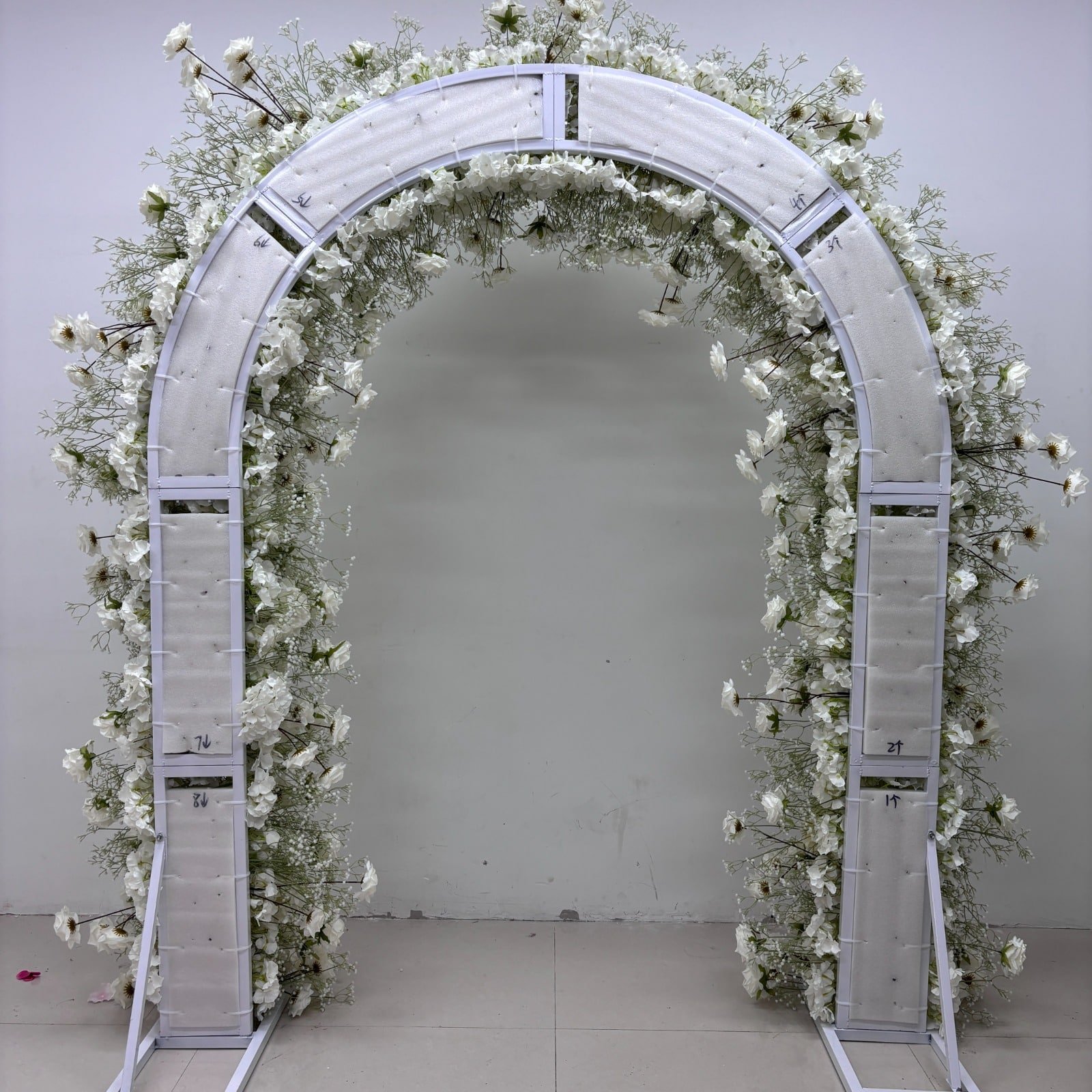 White H.D. Curved Garland Arch | Calgary Event Wholesale Wedding And ...